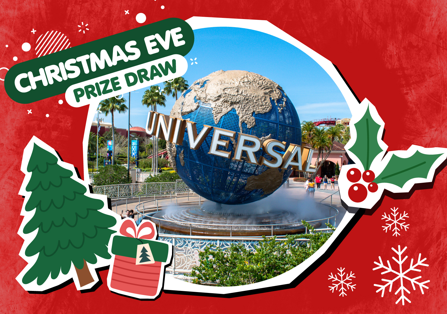 Christmas Eve Draw- Universal Florida 14 Night Stay - Lucky Escape ...